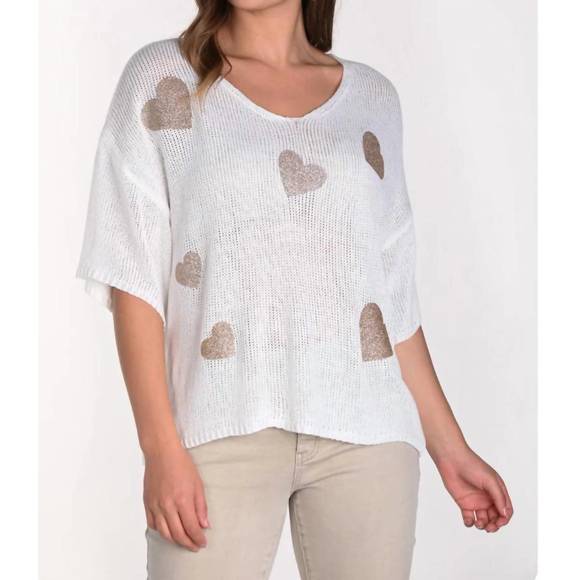 Frank Lyman Design | Sweaters | New Frank Lyman Off White Knit Heart ...